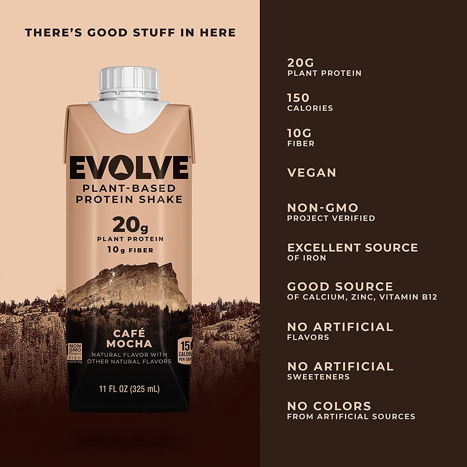Snapklik.com : Evolve Plant Based Protein Shake, Cafe Mocha, 20g Vegan ...