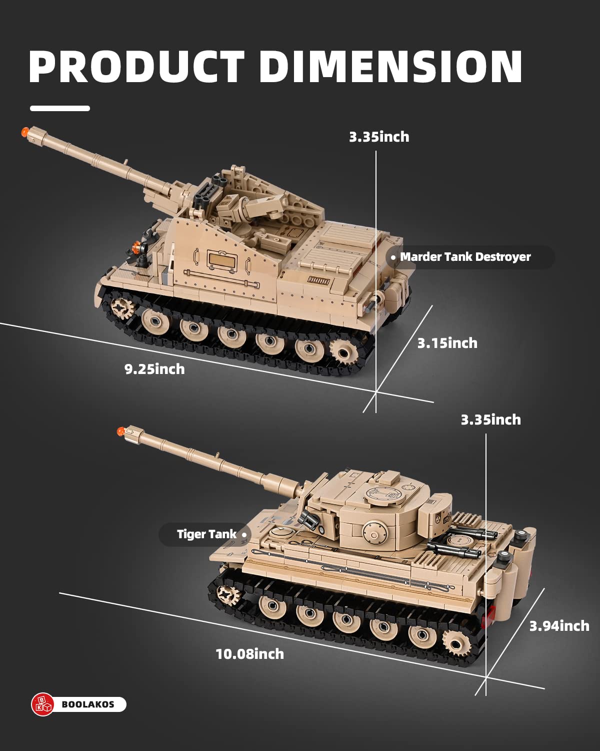 Snapklik.com : BOOLAKOS Tiger I Heavy Tank Building Blocks Sets ...