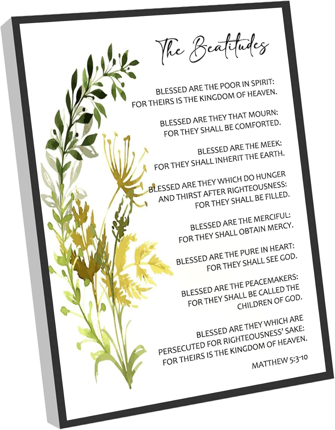 Amazon.com: RCVTVPV The Beatitudes Matthew 5 3 10 Bible Verse Wall Art ...