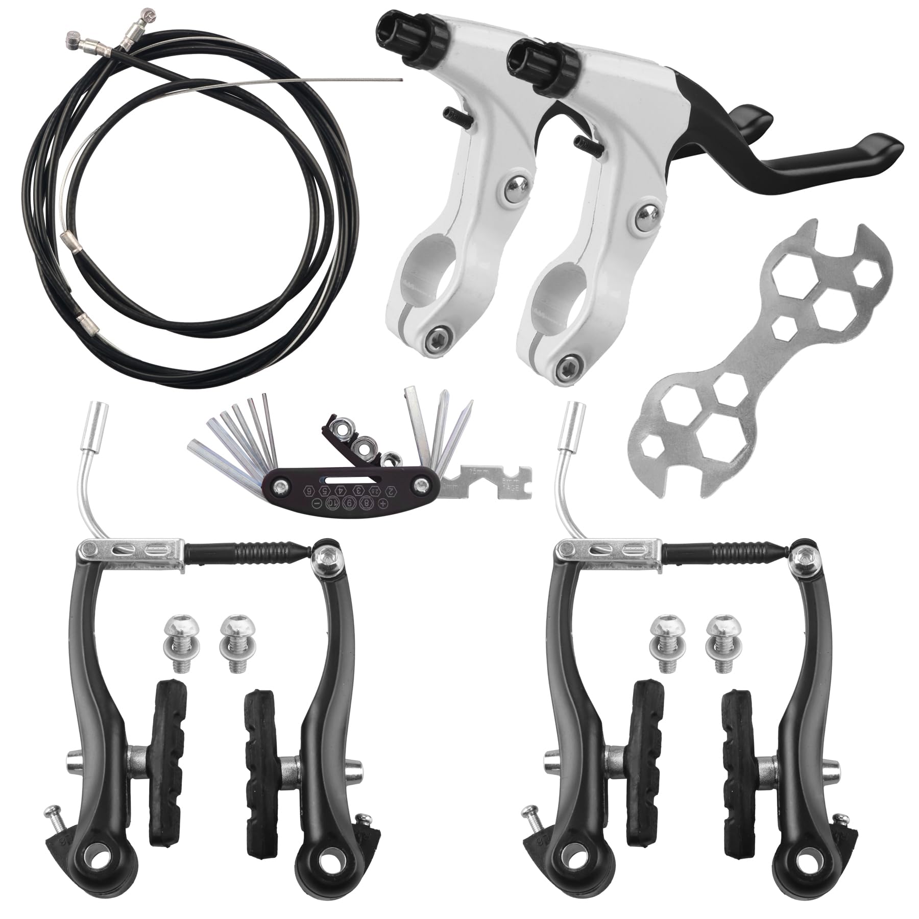 Snapklik.com : RAHQHD Complete Bike Brakes SetInner And Outer Callipers ...