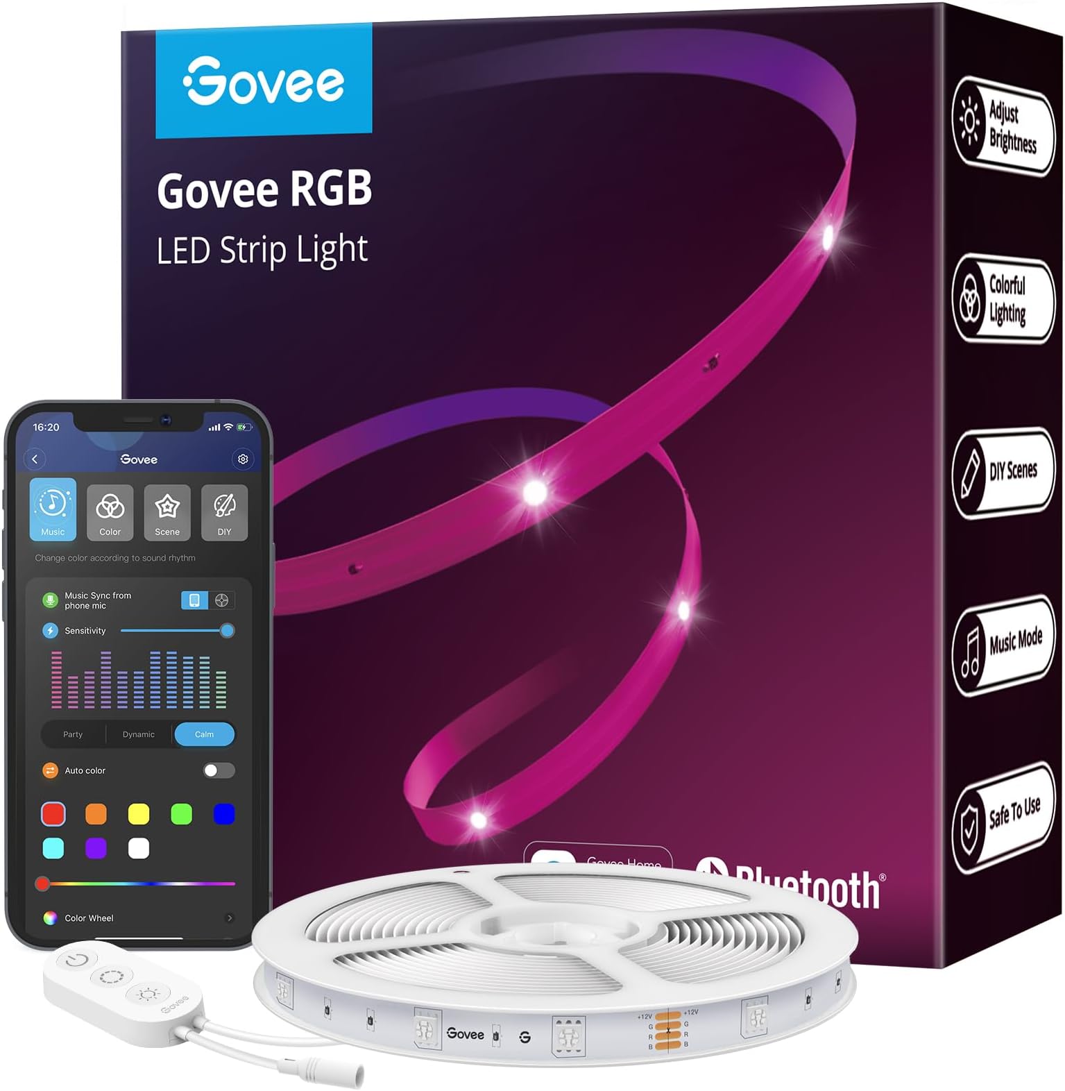 Amazon.com: Govee 32.8ft RGBIC LED Strip Lights, WiFi Color Changing ...