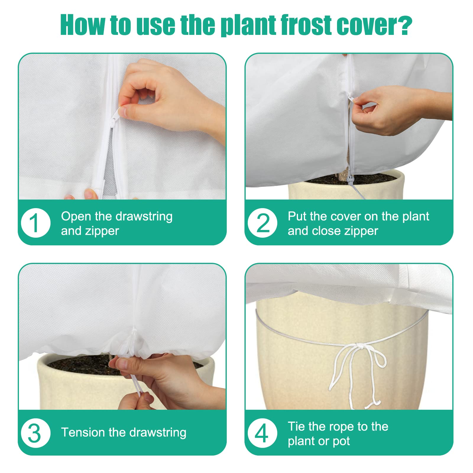 Large Frost Protection Bags Harvest Guard Plant Protector Bag 8ft X