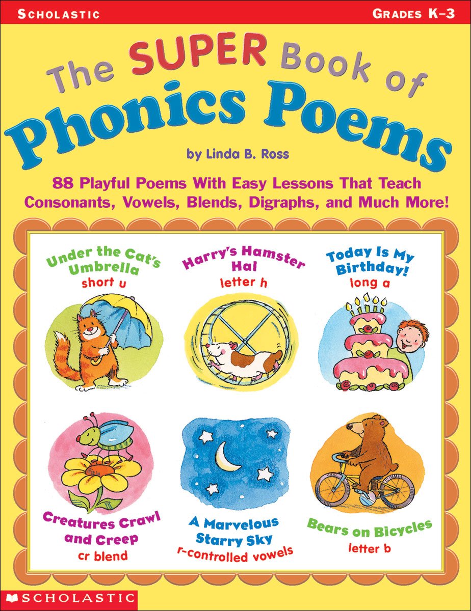 Amazon | The Super Book of Phonics Poems, Grades K-3: 88 Playful Poems ...