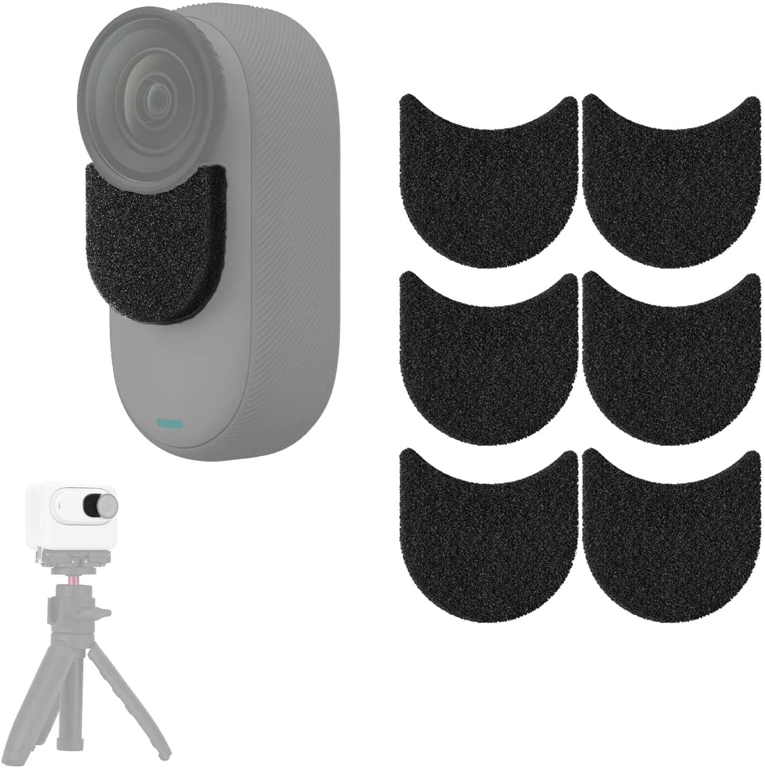 Amazon.com: Generic 6 Pcs Mic Wind Muff for Insta360 GO 3/GO 3S, Wind ...