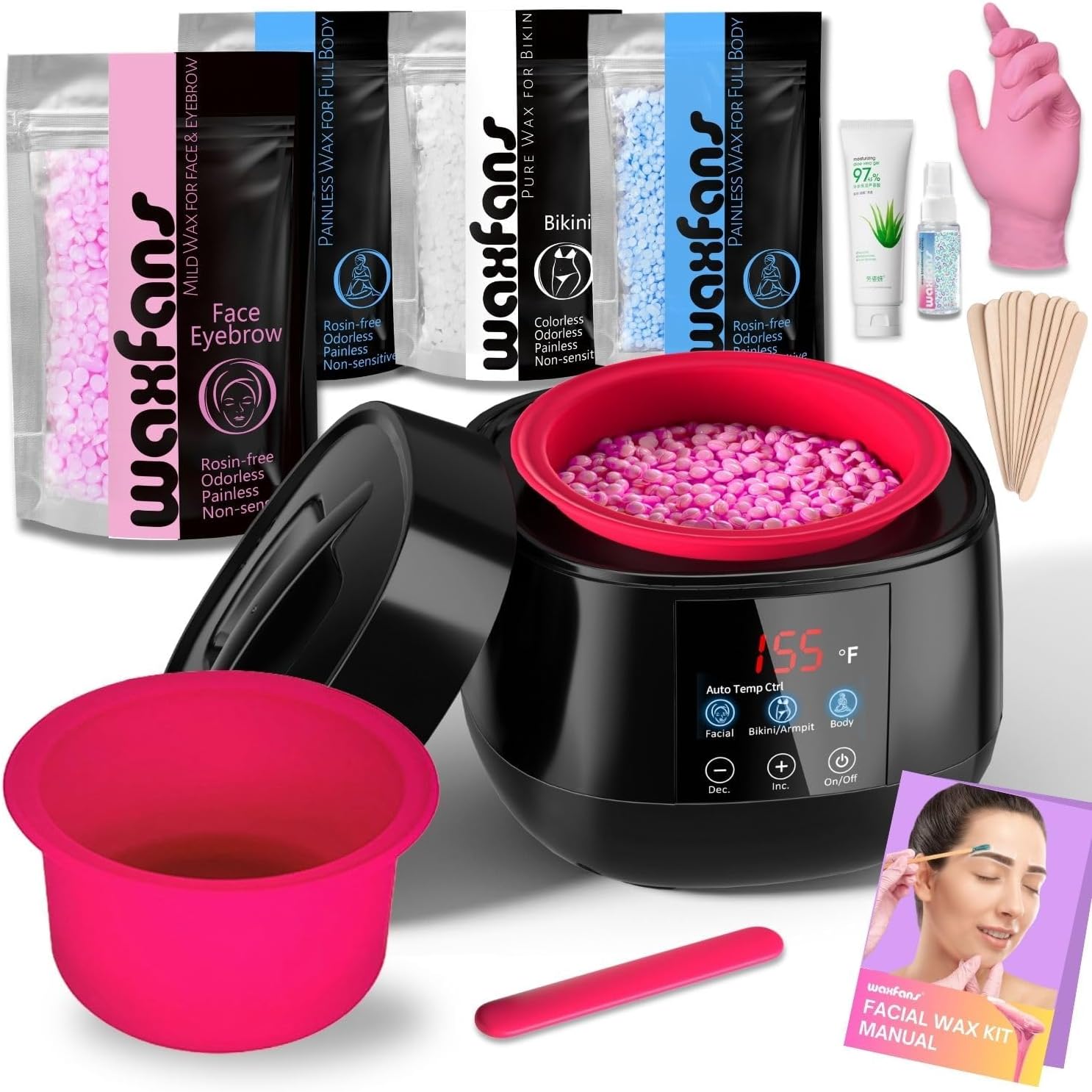 Amazon.com : Smart Waxing Kit for Women with Temperature Control ...