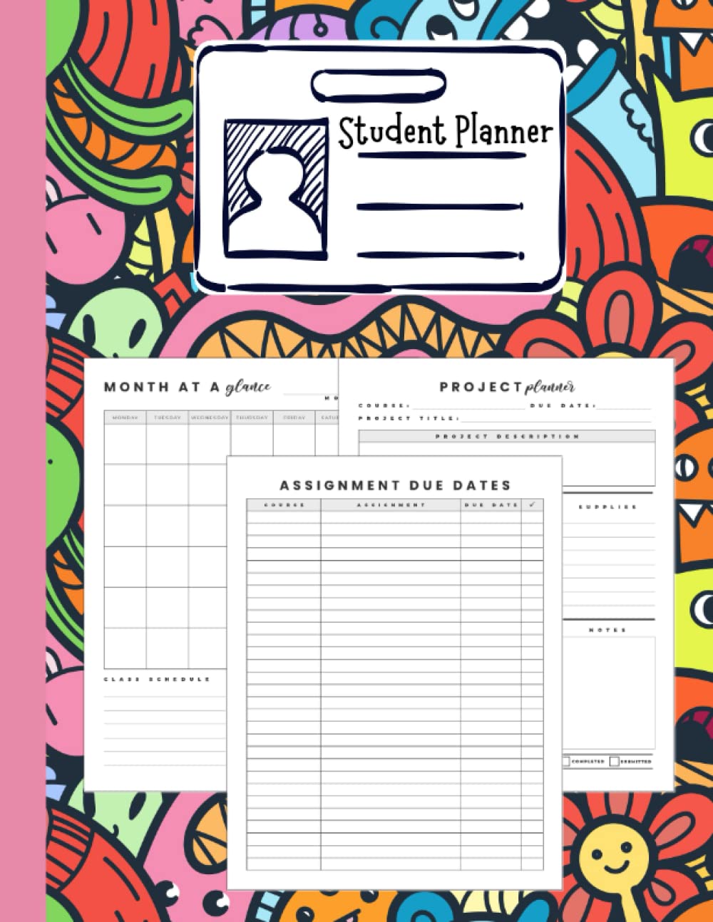 Monster Doodle Undated Student Planner: A Complete Collection of ...