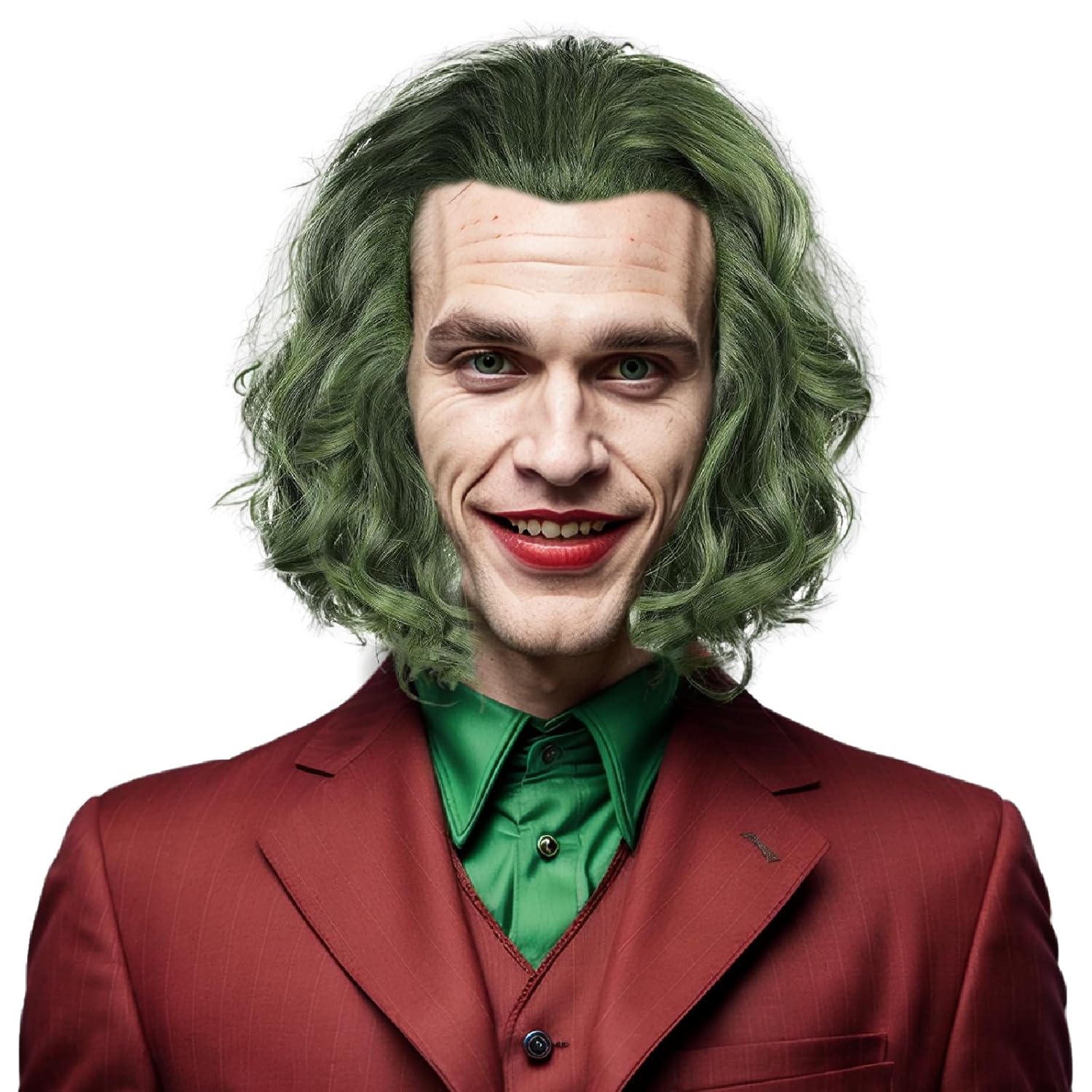 Short Green Wig Curly Wig Clown Character Cosplay Costume Wigs Novelty ...