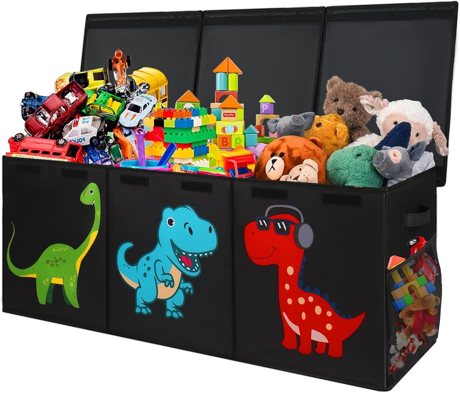 Amazon.com: Mabahoo Toy Box Chest, Collapsible Sturdy Storage Bins with ...