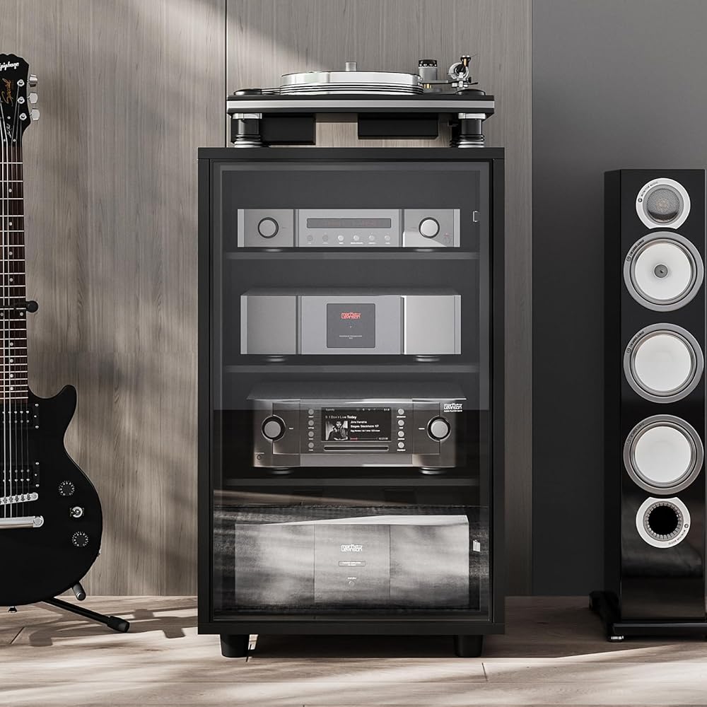 $35/mo - Finance Media Storage Cabinet, Audio Video Media Stand Cabine ...