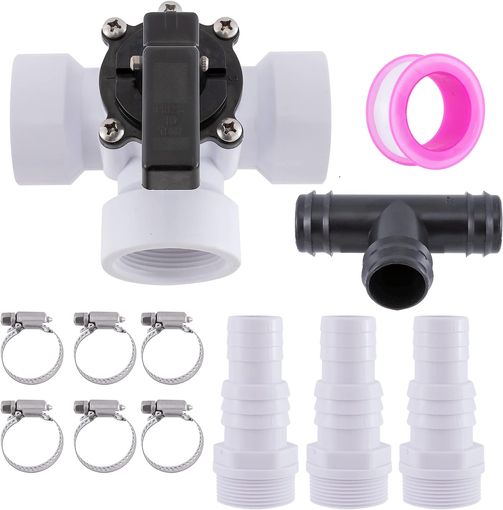 Amazon.com : ATIE Pool & Spa 3-Way Diverter Valve with 1-1/2" Female ...