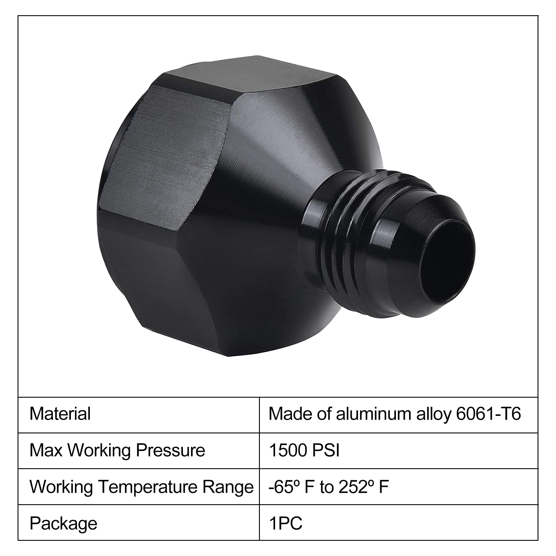 Snapklik.com : 10AN Female To 8AN Male Flare Reducer Adapter