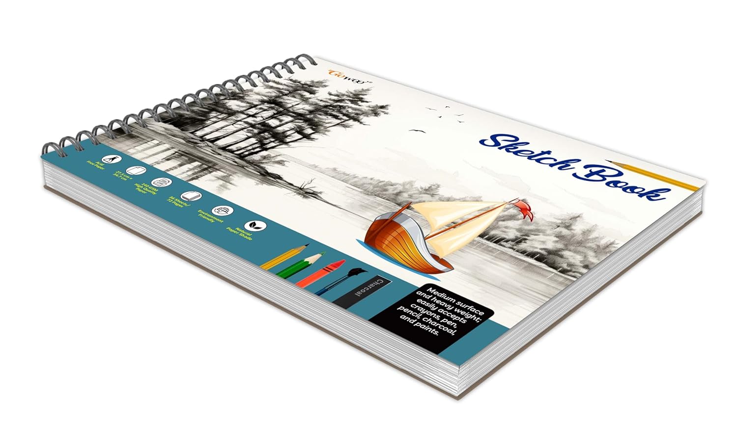 Buy Big Size Premium Sketch Book : (27.5 x 34.7 cm) 36 sheets Sketch ...