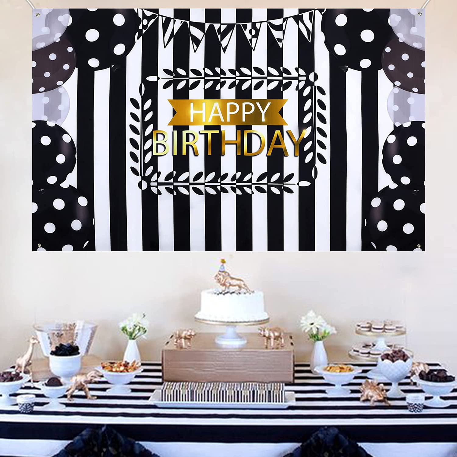 Black And White Birthday Party Decoration Ideas
