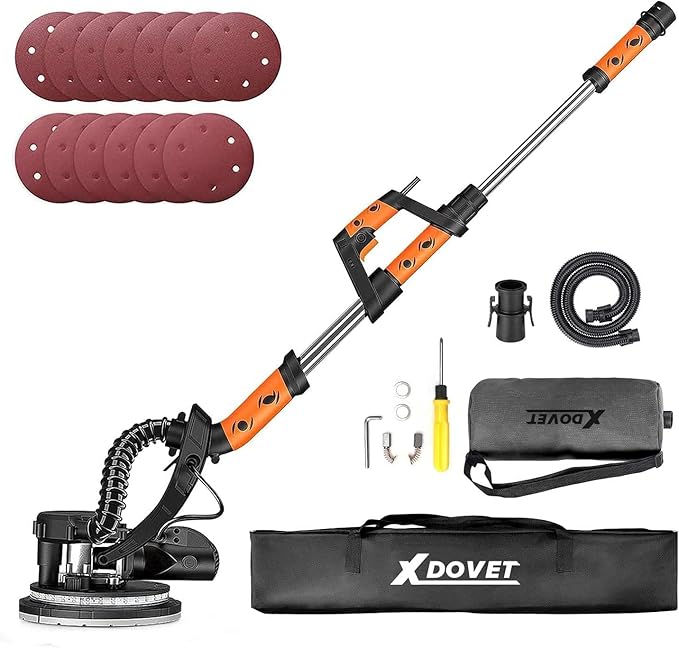 XDOVET Drywall Sander, Popcorn Ceiling Removal Tool, 800W Electric Wall ...