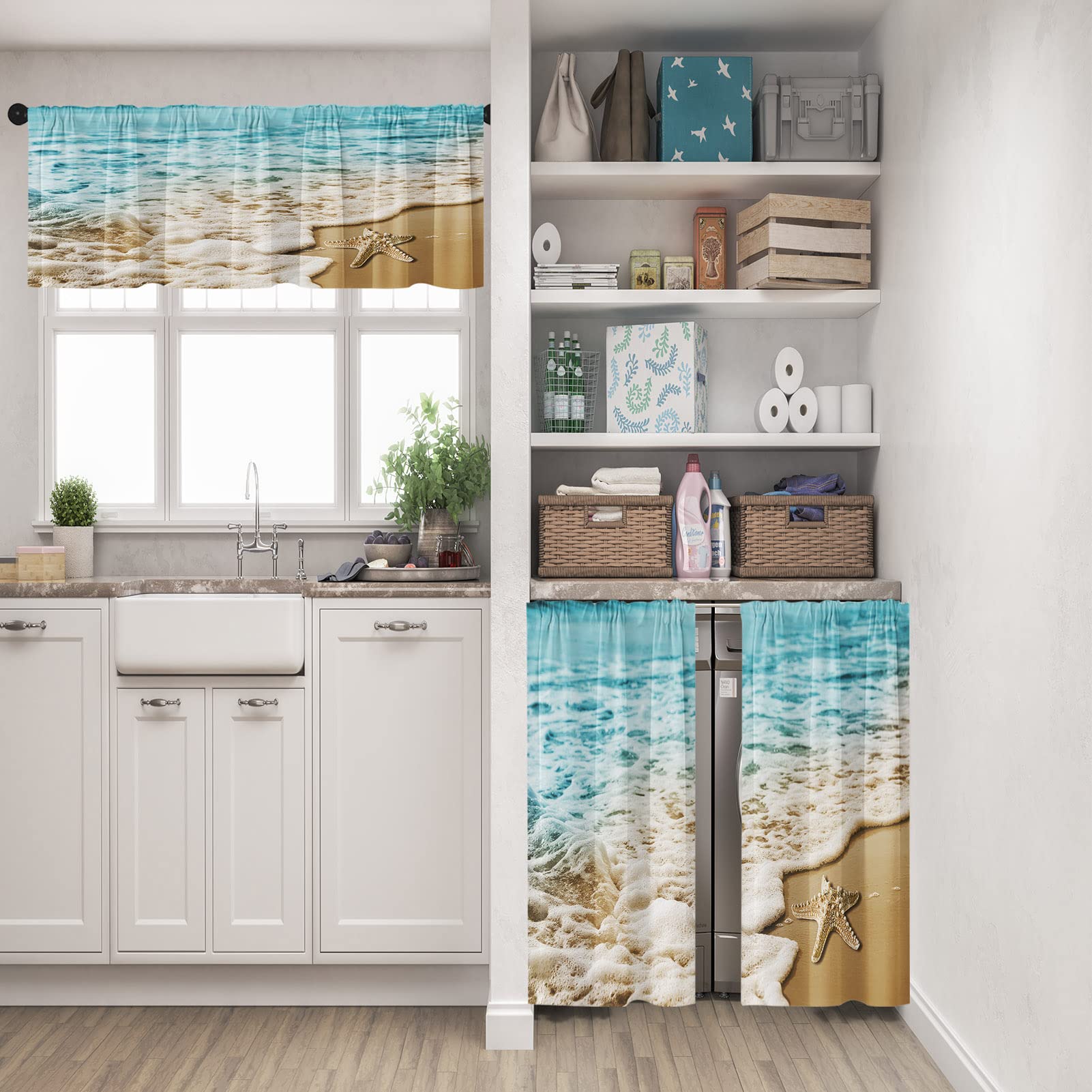 Beach Themed Kitchen Curtains
