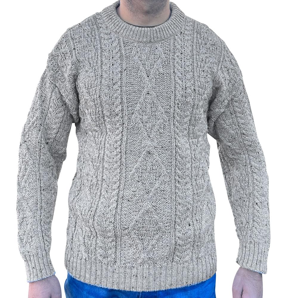 British Wool Round Crew Neck Unisex Jumper - 100% Wool - Long Sleeve ...