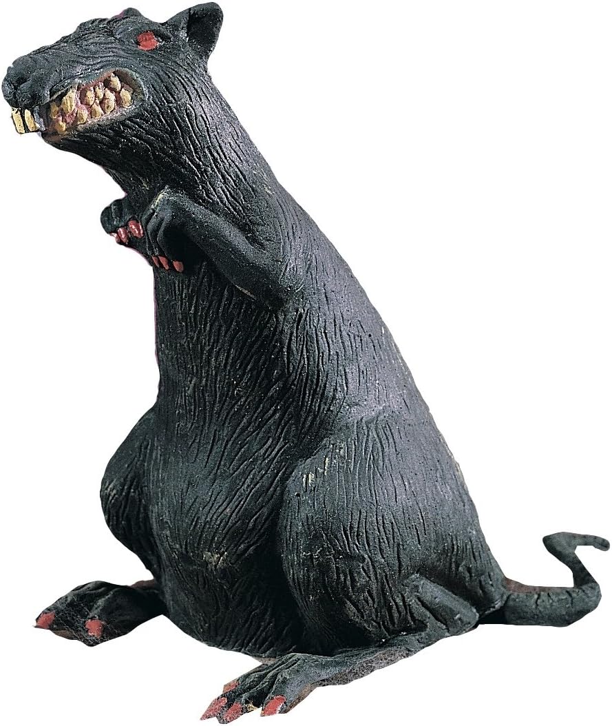 Rubies Rubber Standing Rat With Red Eyes Decoration Prop, Black - 8 ...