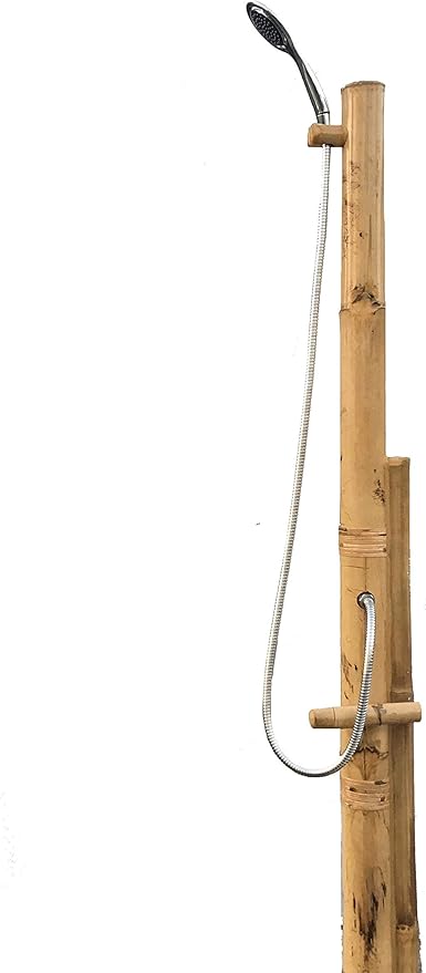 Amazon.com: Bamboo Outdoor Shower | Tropical | Sustainable | Natural ...