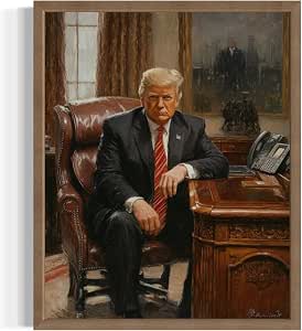 Amazon.com: Donald Trump Oval Office President Wall Art Print Poster ...