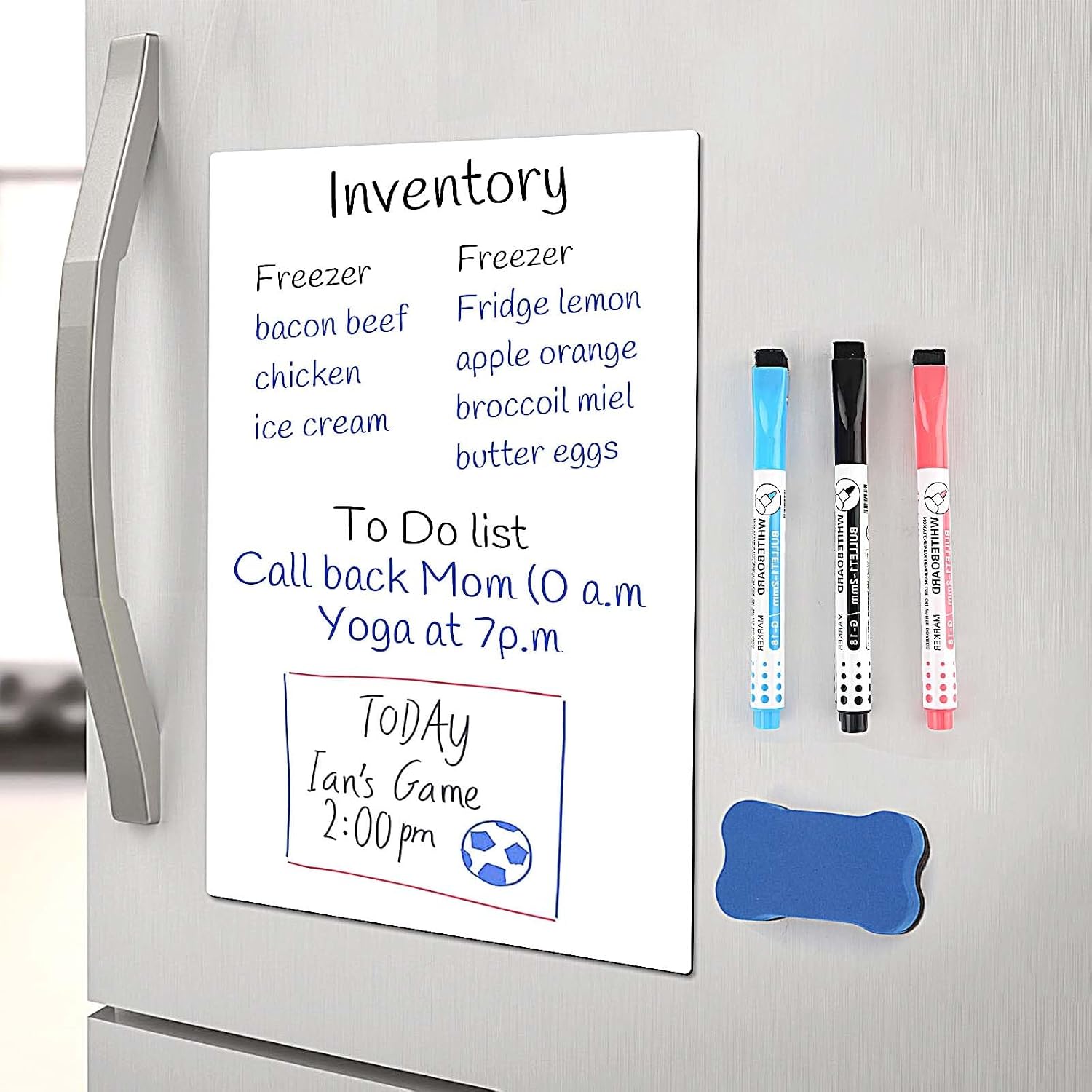 Amazon.com : Whiteboard Fridge Dry Erase Board - 12" x 8", Flexible ...