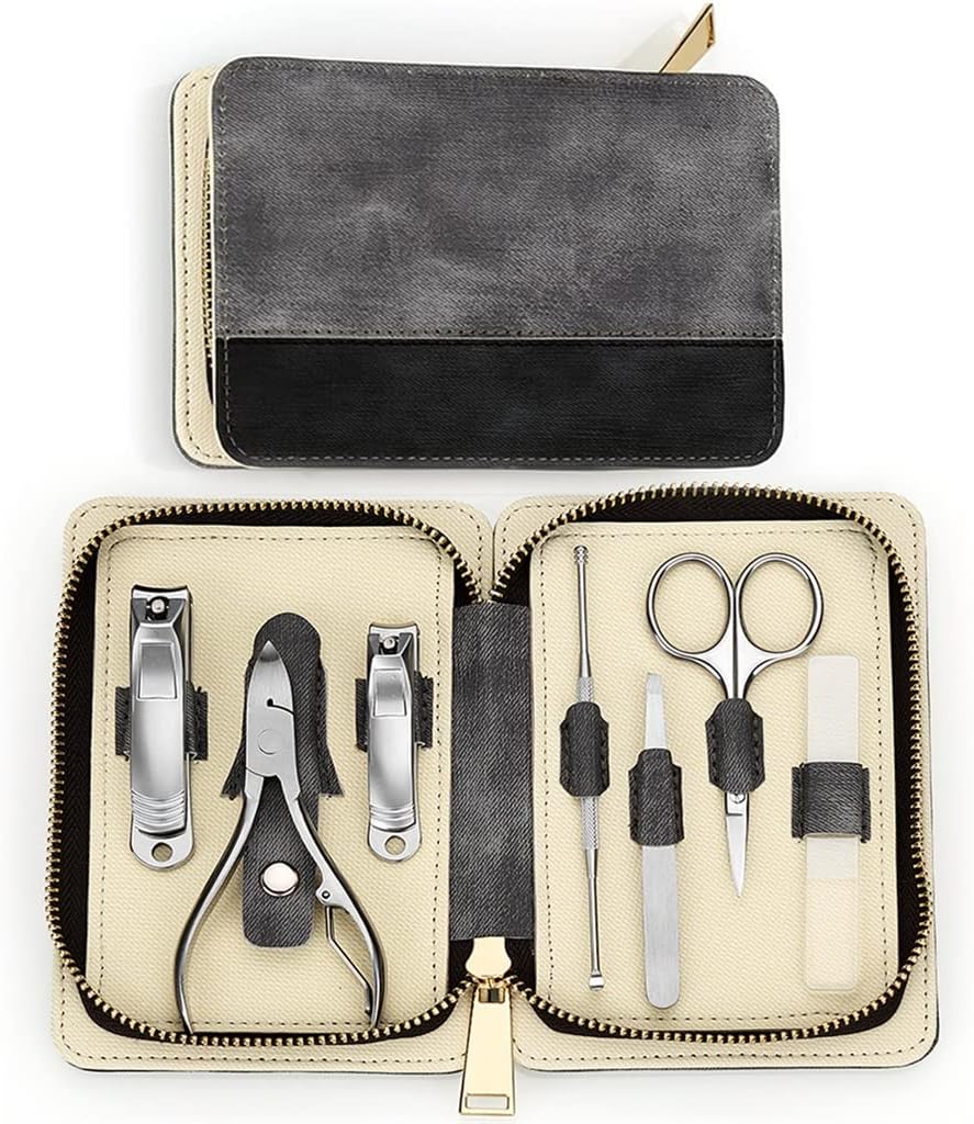 Amazon.com: KSSMZ Professional Manicure Set Nail Clippers kit 7 PCS ...