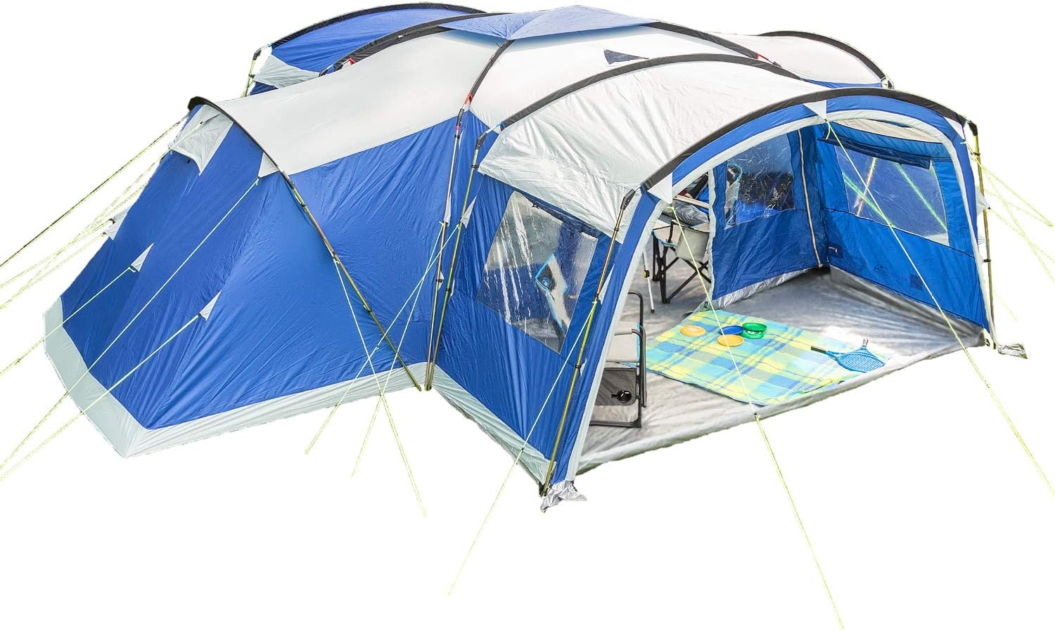Skandika Nimbus family tent for 12 people, camping tent with sleeper ...