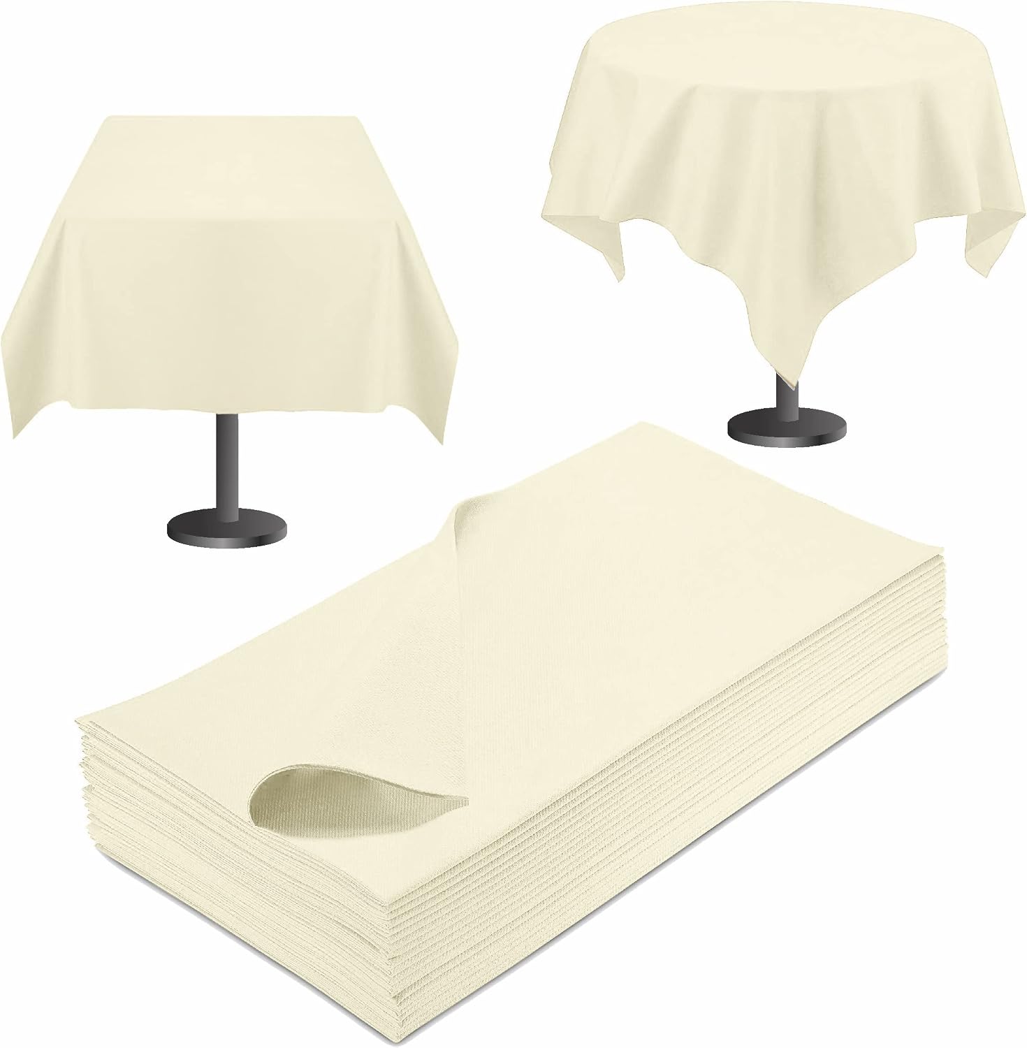 Amazon.com: Servietto Disposable Tablecloth for Square Or Round Table ...