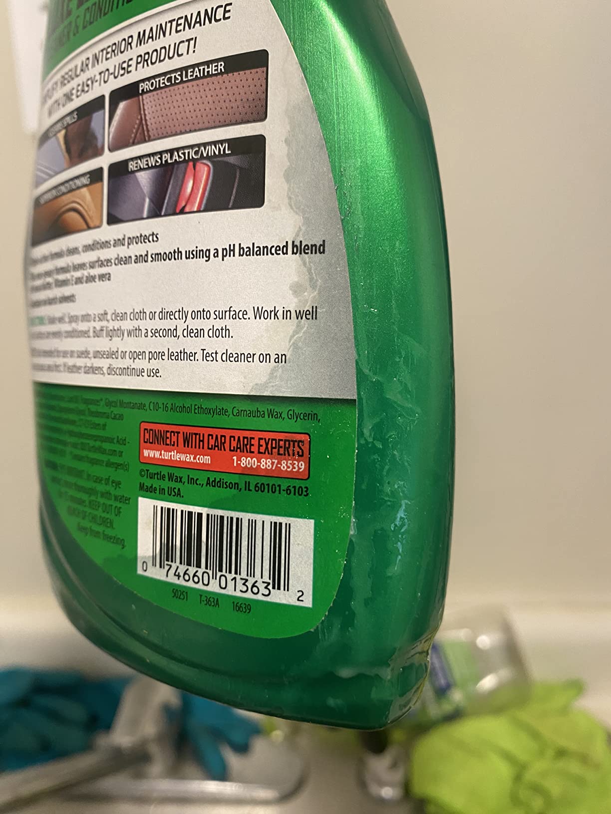 Amazon.com: Turtle Wax Leather Cleaner & Conditioner (16 oz) - 6 pack ...