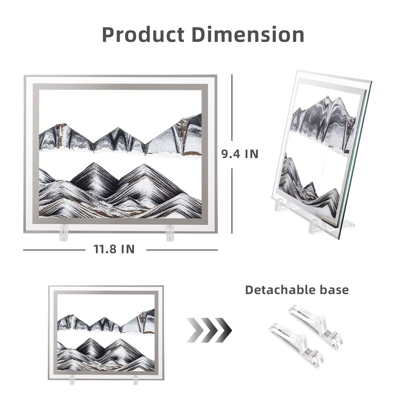 Dynamic Sand Art Frame Ever Changing Design LCDOCLAK Moving Sand Art ...