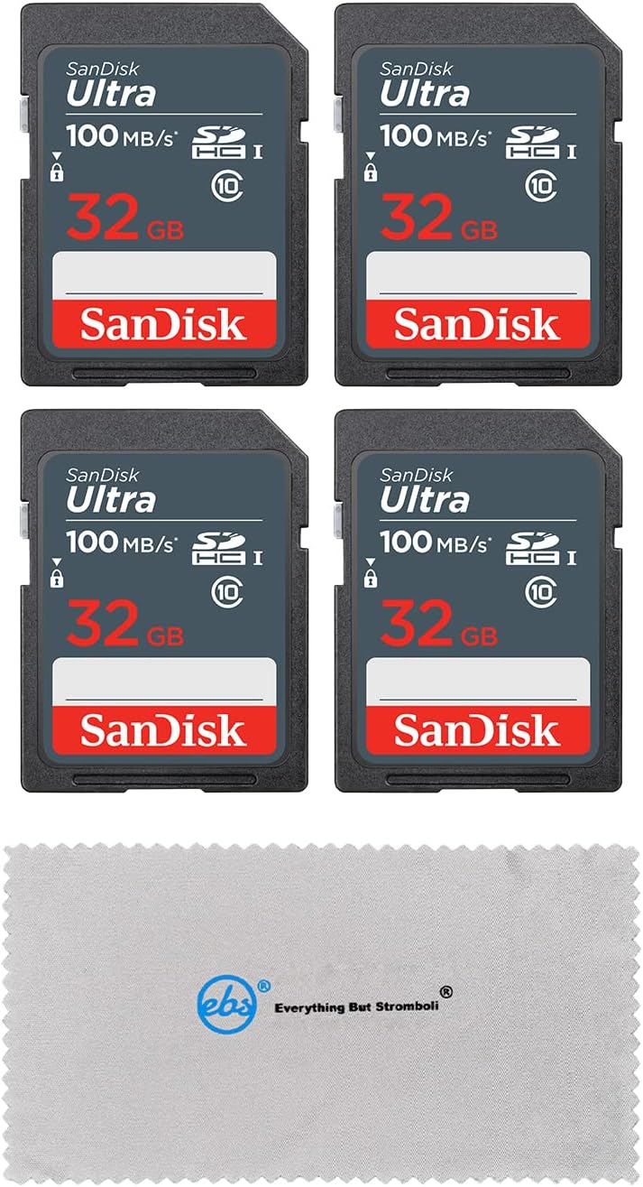 Amazon.com: SanDisk 32GB Ultra (4 Pack) UHS-I Class 10 SDHC Memory Card ...