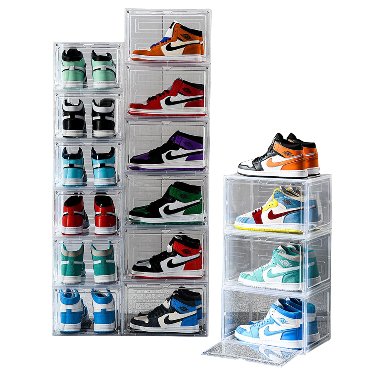 Provecta Shoe Boxes Clear Stackable,Plastic Shoe Box,Shoe Storage Box ...