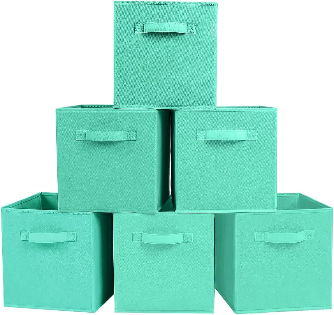 Amazon.com: PowerKing Collapsible Storage Cubes with Handles, Fabric ...