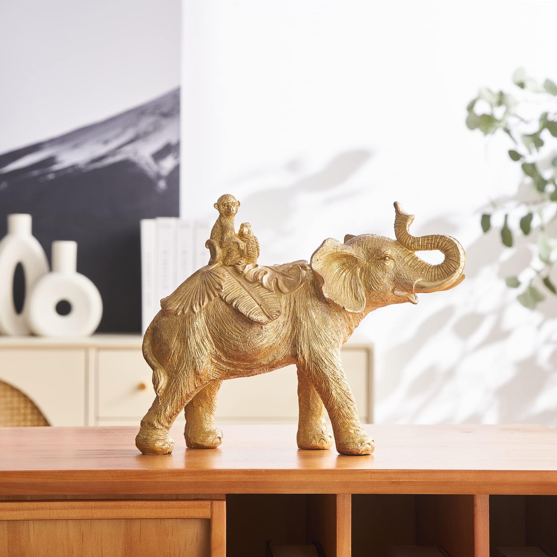 Amazon.com: LANHIAM Elephant Statue, Elephant Decor, Good Luck Elephant ...