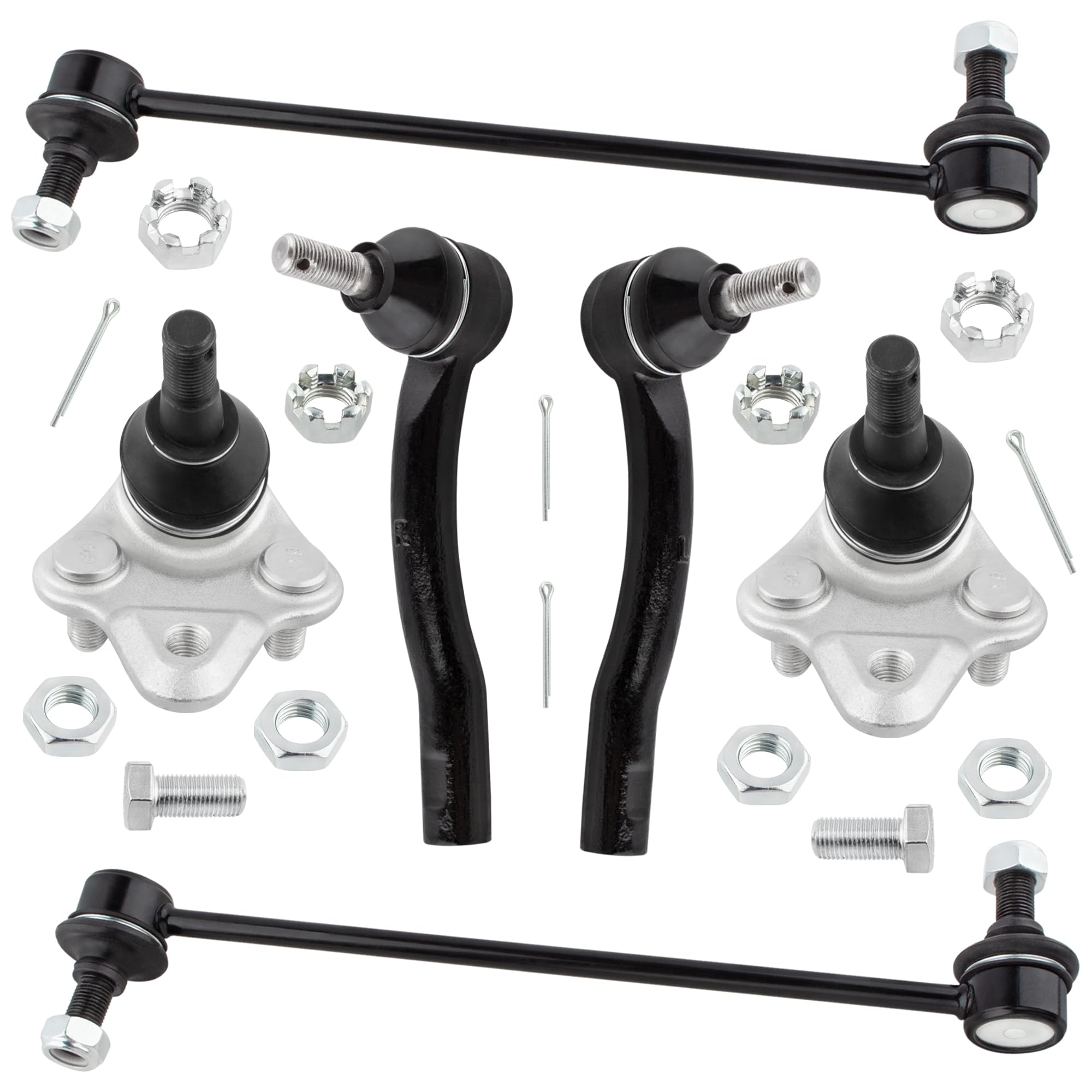 6pc Suspension Kit For Toyota Corolla 2003-2008 - Stabilizer Links, Tie ...