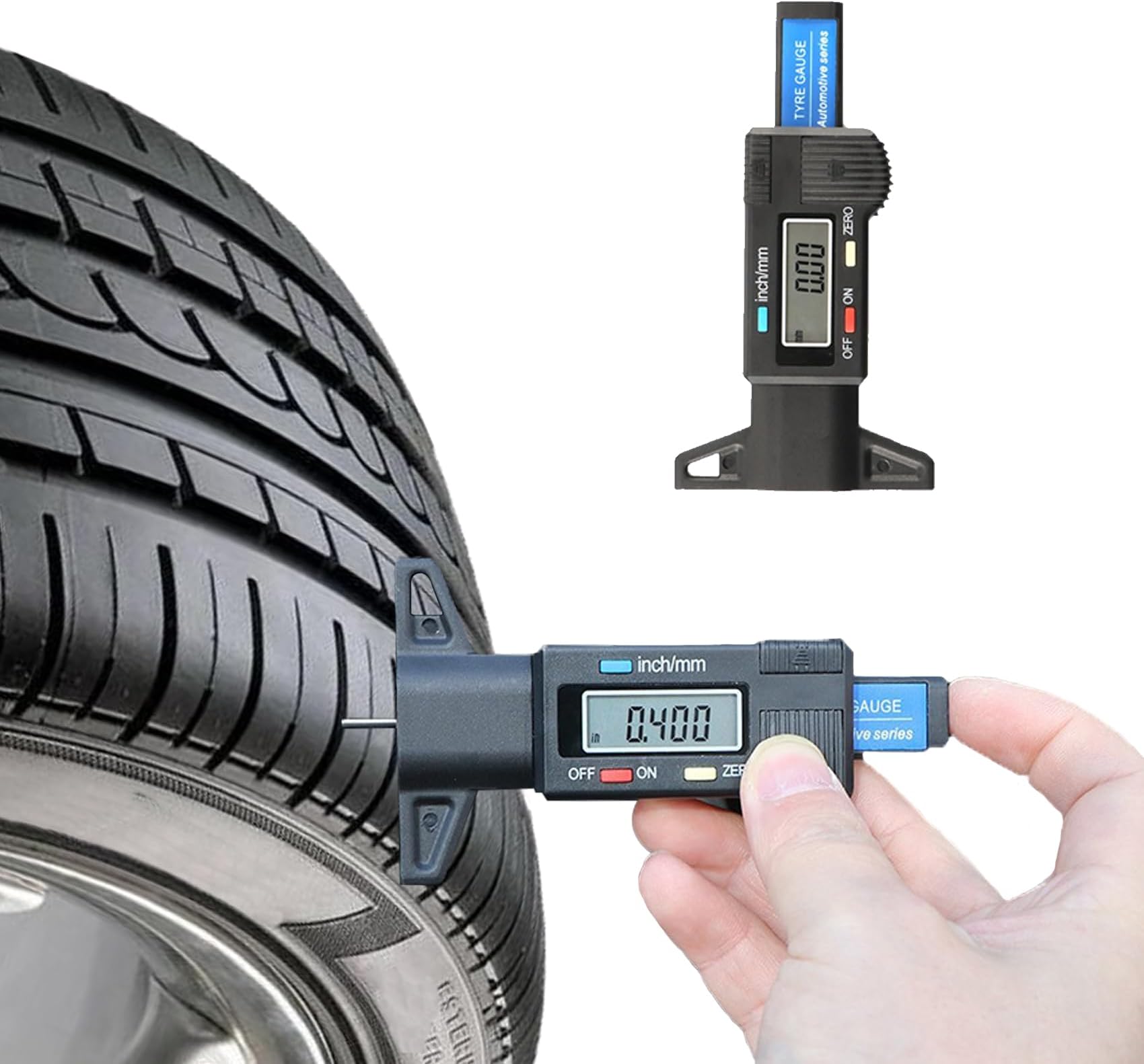 Amazon.com: Digital Tire Tread Depth Gauge, Tire Tread Depth Gauge, 0 ...
