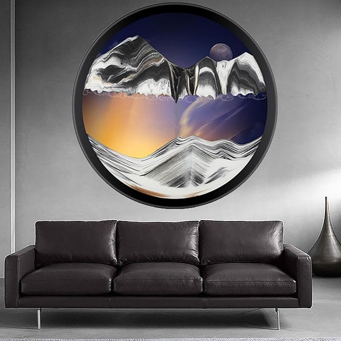 Amazon.com: TNSLGHS Moving Sand Art, Wall Mounted Sand Art Liquid ...