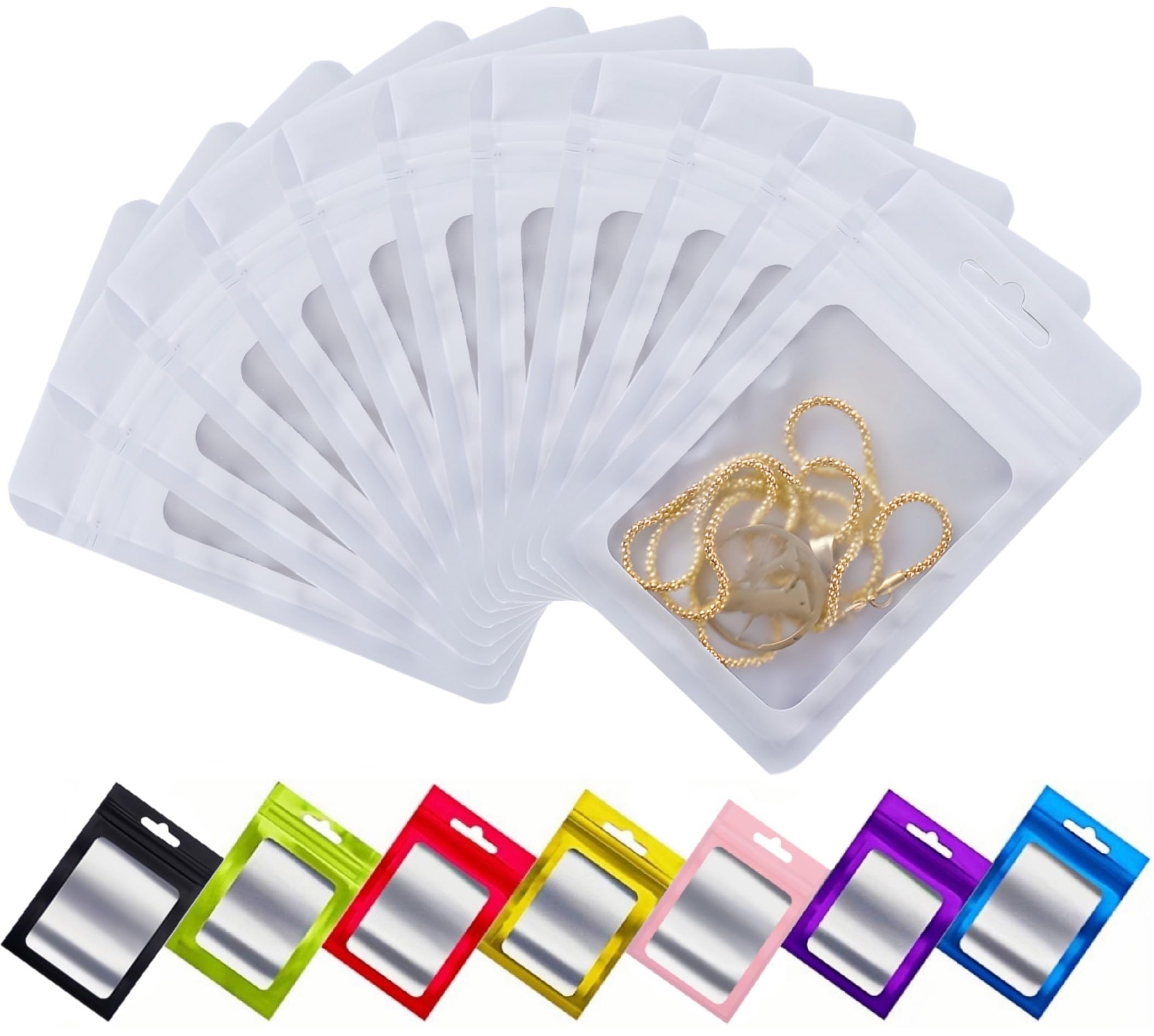 Rimiko Pack of 100 Ziplock Bags, Plastic Bags, Ziplock, Foil Bag Bag ...