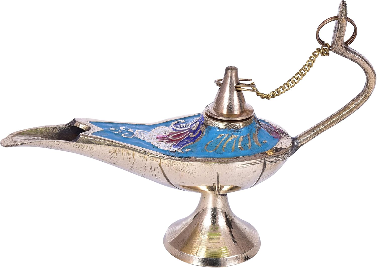 Amazon.com: diollo Brass Aladdin Chirag Genie Oil Lamp Burner Hand ...