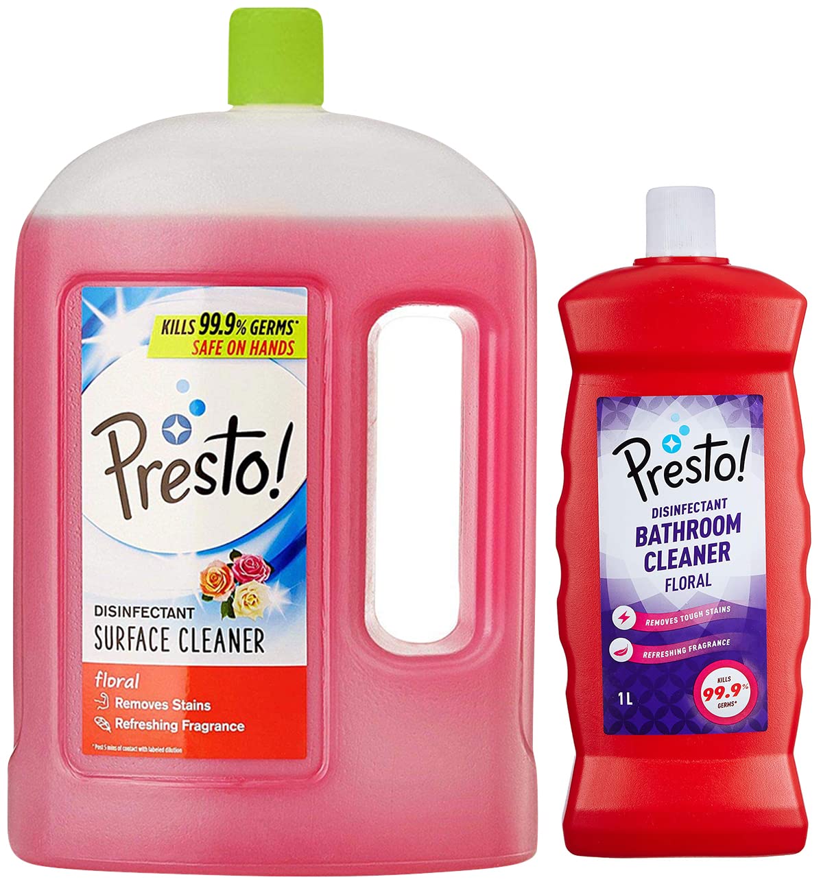 Amazon Brand - Presto! Disinfectant Surface/Floor Cleaner - 2 L (Floral ...