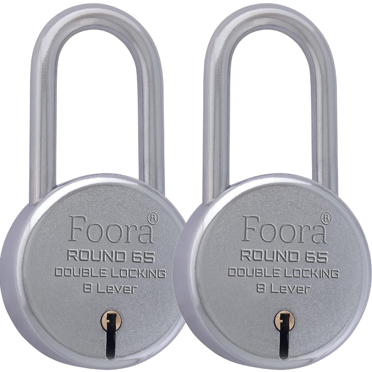 Foora New Round 65mm Lock | Long Shackle | Metal Body | Double Locking ...