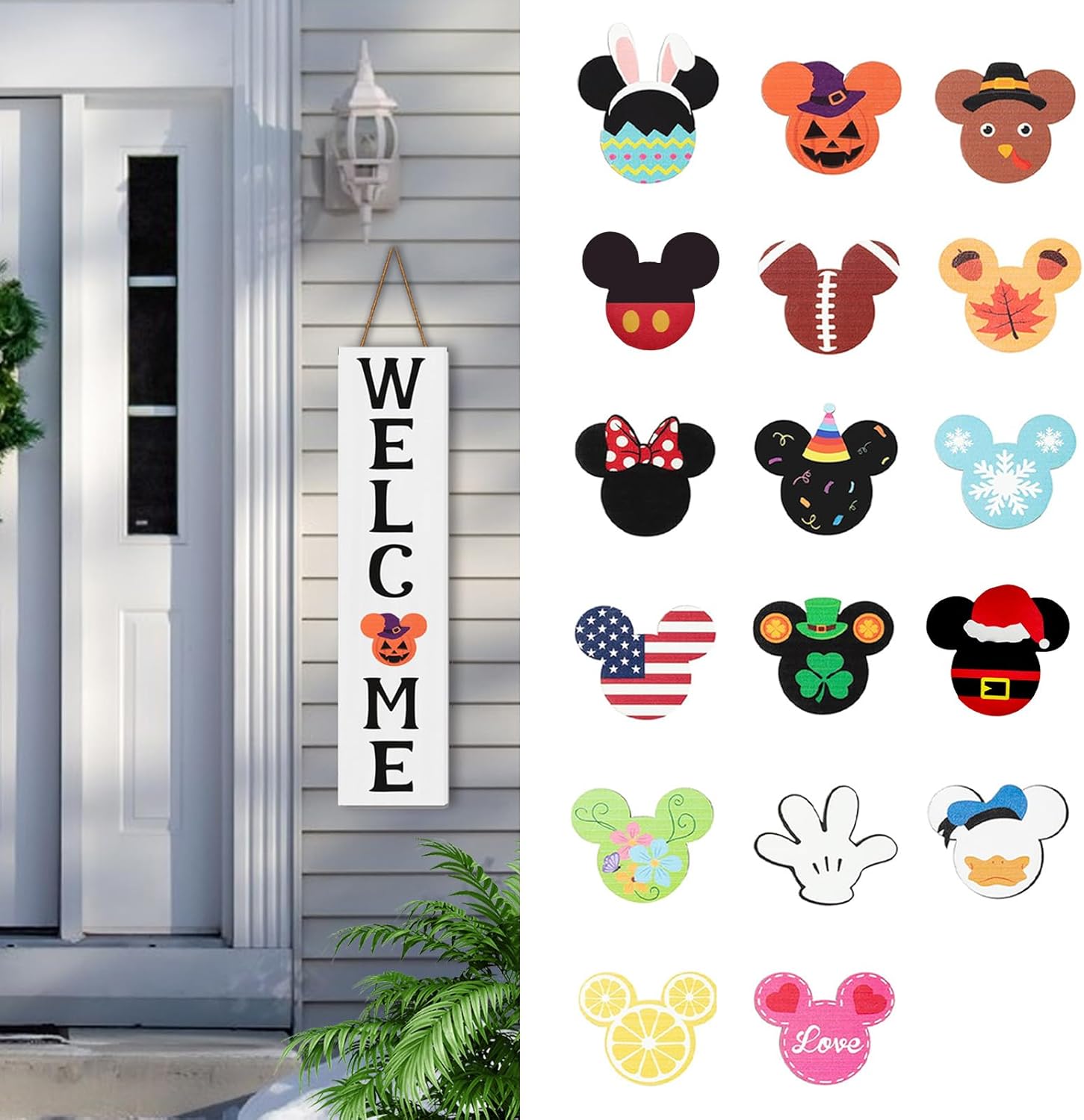 Amazon.com: FUEMEILY 15.7'' Cute Mouse Seasonal Interchangeable Home ...