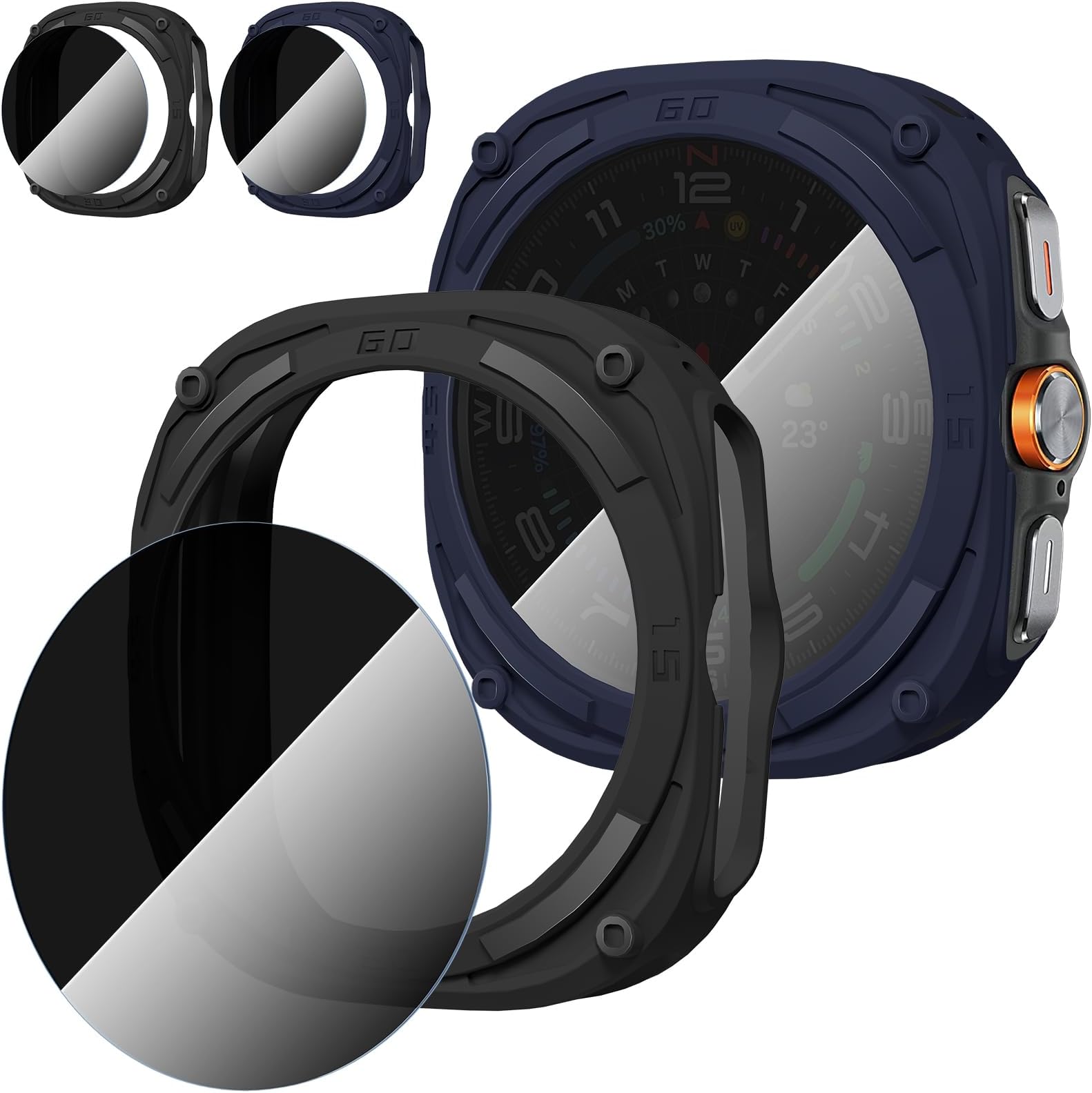 Amazon.com: Goton Rugged Bezel Case for Samsung Galaxy Watch Ultra ...