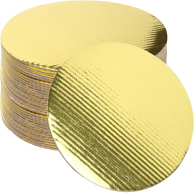Amazon.com: TAICHEUT 60 Pcs Round Gold Cake Boards, 10 Inch Disposable ...