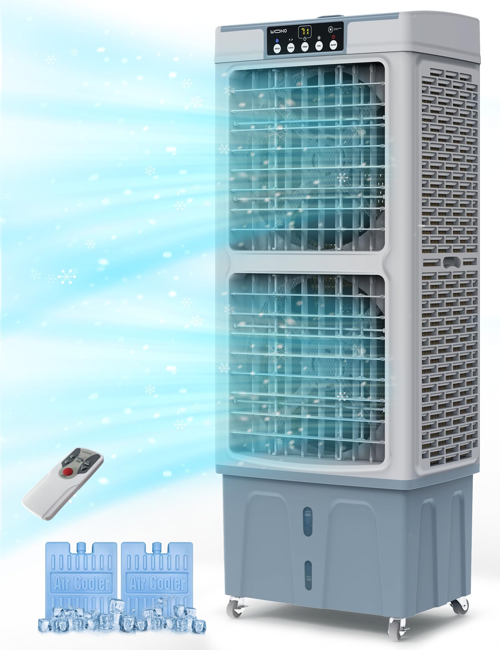 Amazon.com: ROVSUN 2900CFM Portable Air Cooler, 15.8Gal/60L Evaporative ...