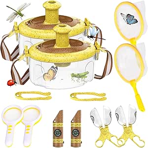 Amazon.com: SEIISOUL 2 Sets Bug Catcher Kit for Kids, with Collector Whistle Butterfly Net ...