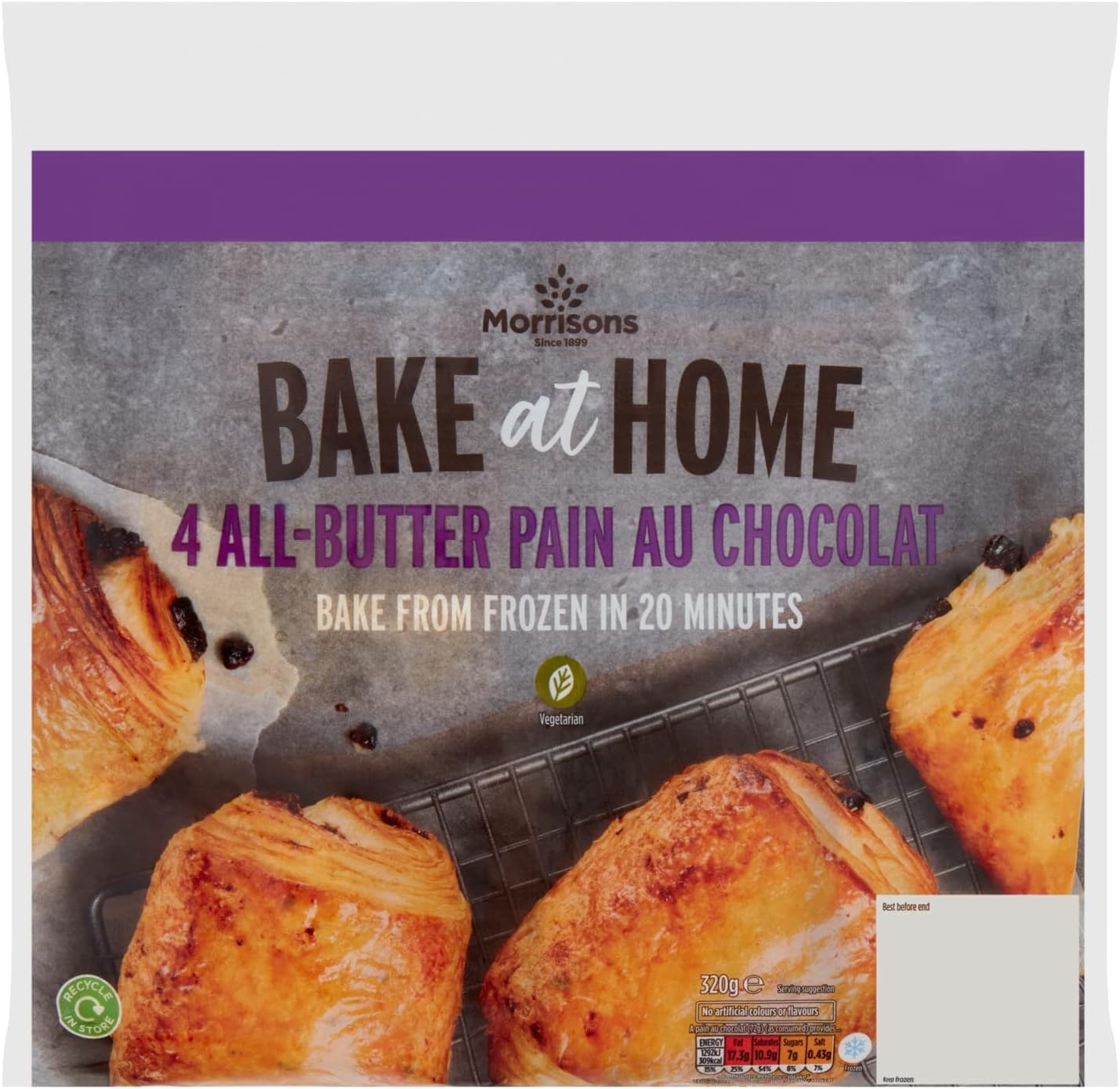 Morrisons All Butter Pain Au Chocolat, Pack of 4 (Frozen) : Amazon.co ...