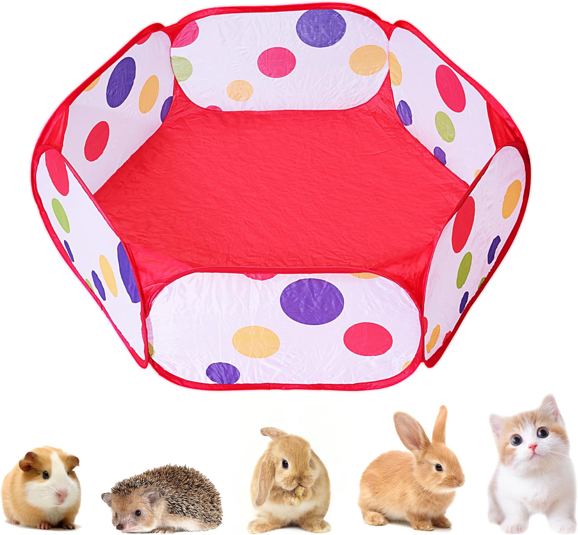 DOZNOZRI Portable Small Animals Playpen, Breathable Foldable Pet Cage ...