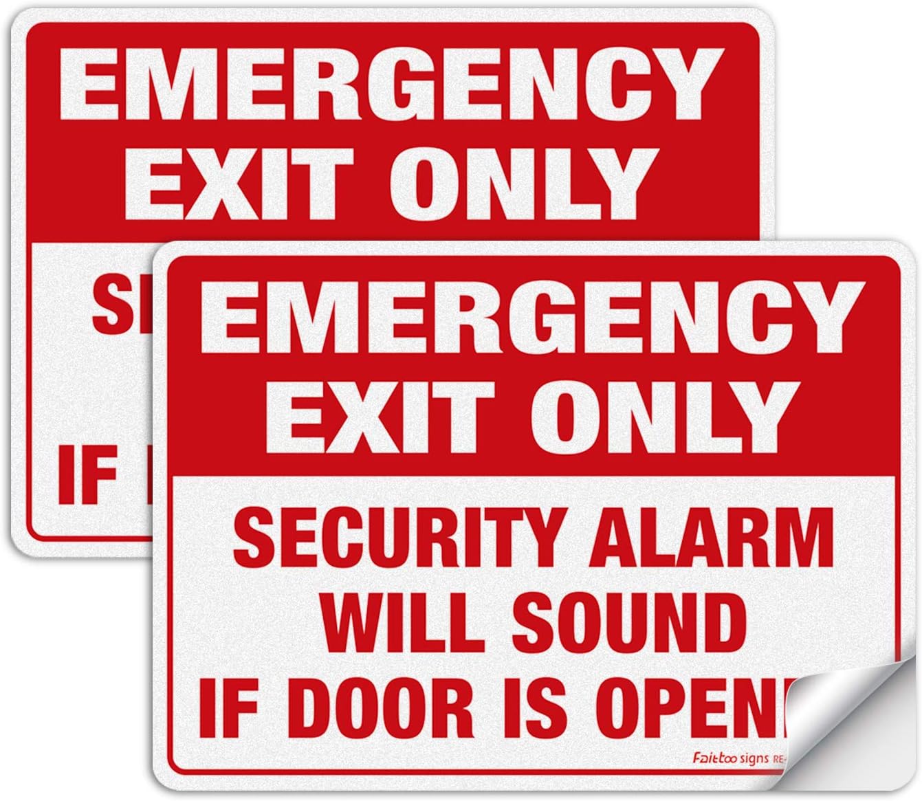 Amazon.com: Emergency Exit Only Sticker, Emergency Exit Only - Security ...