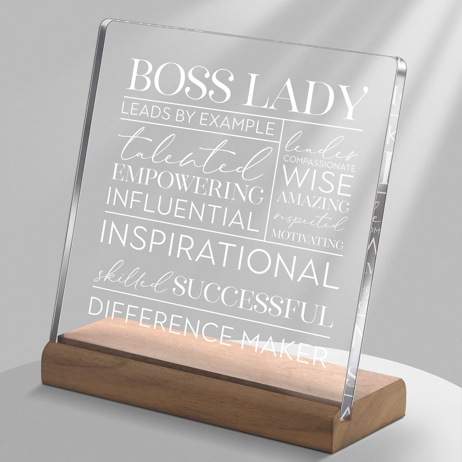 Amazon.com: LukieJac Boss Gifts for Women Acrylic Boss Lady Plaque with ...