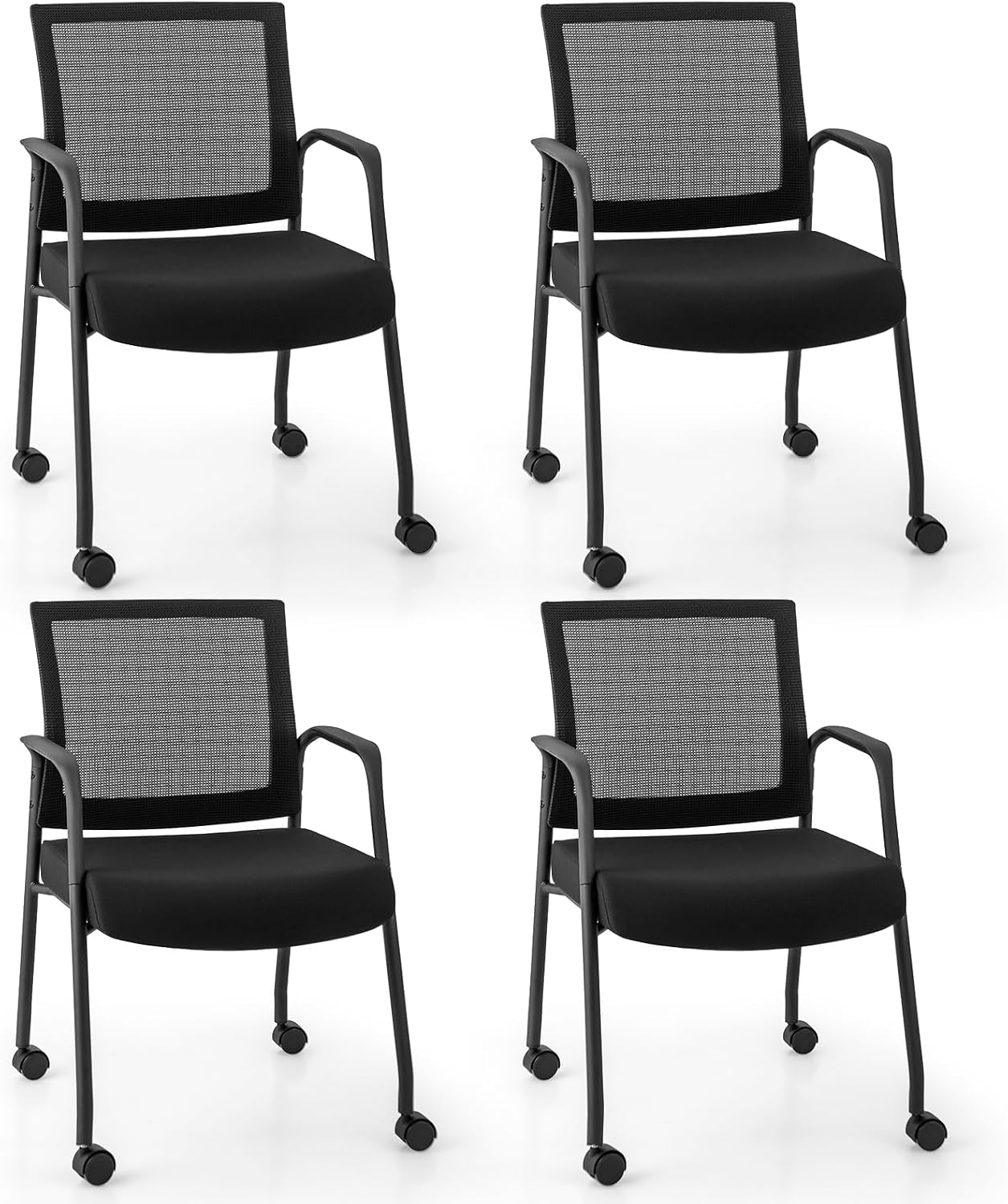 Amazon.com: Giantex Waiting Room Chairs Set of 4, Office Guest Chair ...